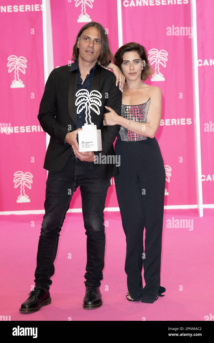 Cannes, France. 20th Apr, 2023. Rafael Cobos and Maria Leon pose with ...