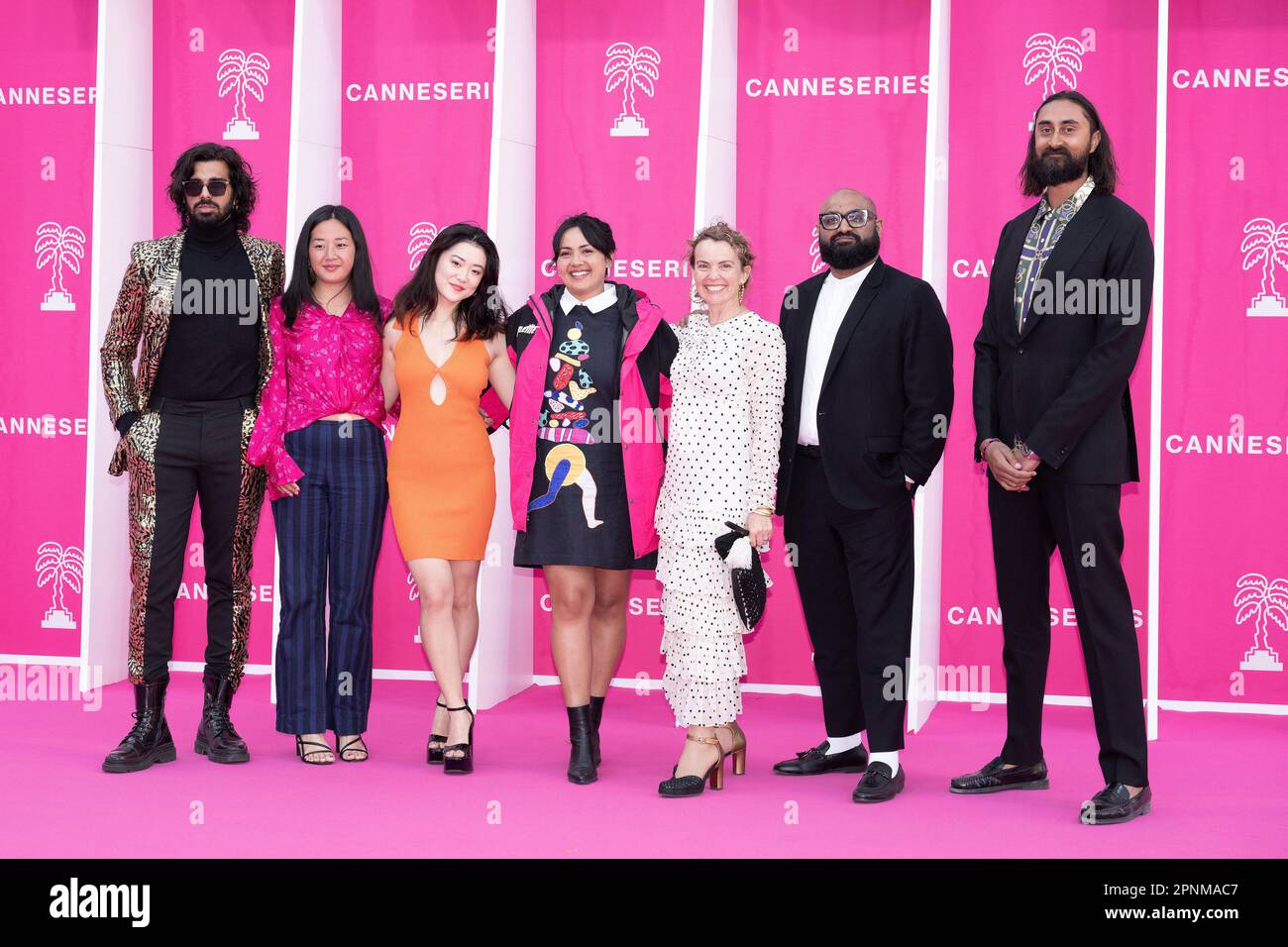 Cannes, France. 20th Apr, 2023. Kabir Singh, Grace Tan, Shirong Wu ...