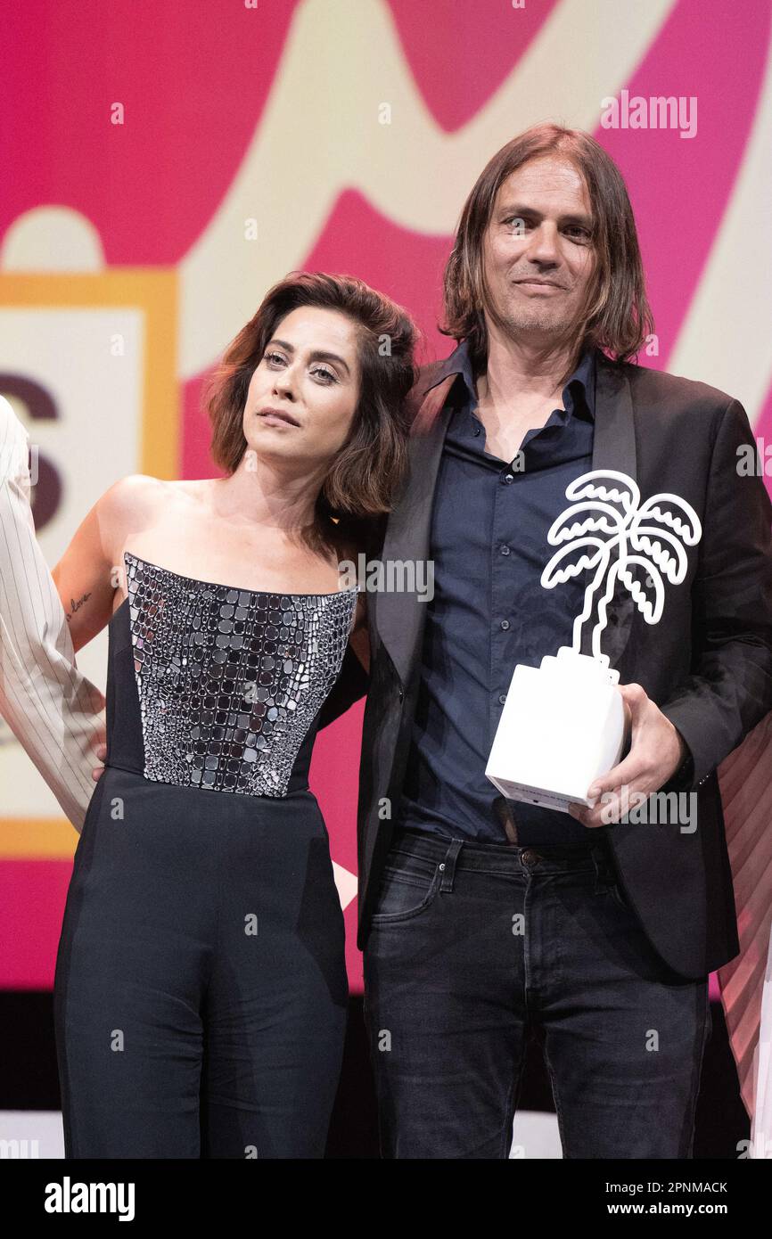 Cannes, France. 20th Apr, 2023. Rafael Cobos and Maria Leon pose with ...