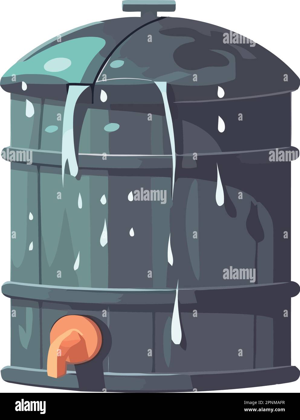 Rain barrel Stock Vector Images - Alamy