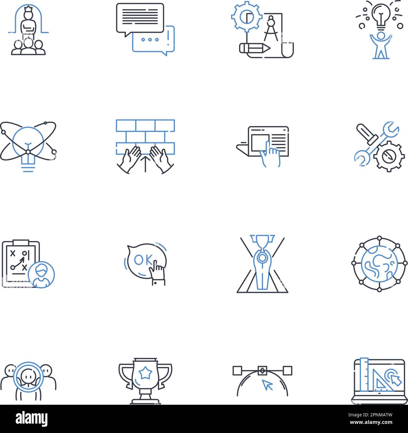 Training center line icons collection. Classes, Curriculum, Coaching, Instructors, Seminars ...