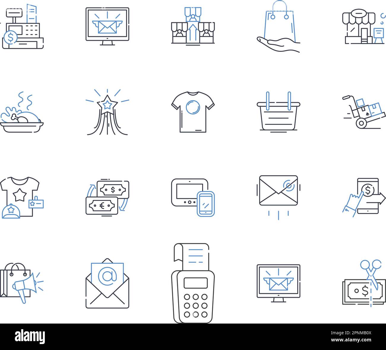 Convenience store line icons collection. Corner, Late-night, Quick ...