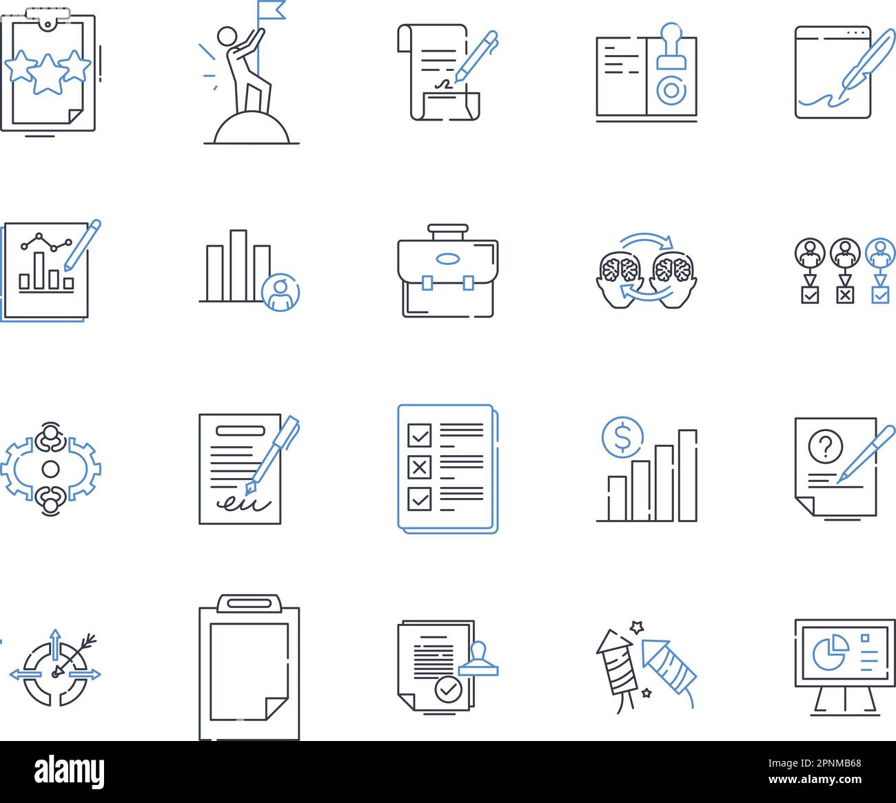 Development line icons collection. Progress, Advancement, Improvement, Growth, Innovation ...