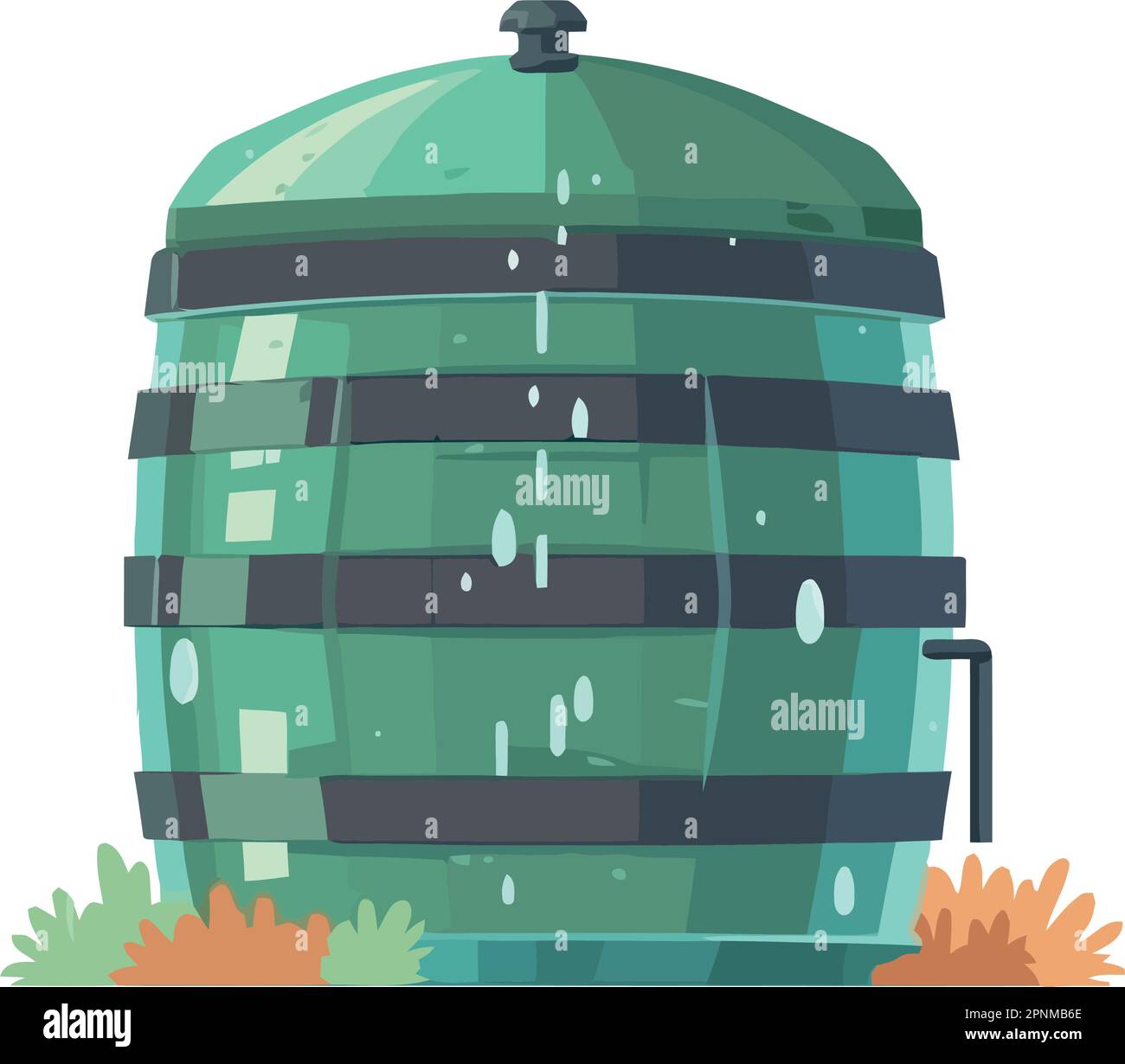 water barrel and nature icon Stock Vector Image & Art - Alamy