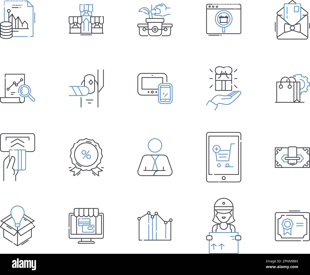Stockpile and dividends line icons collection. Investments, Portfolio ...