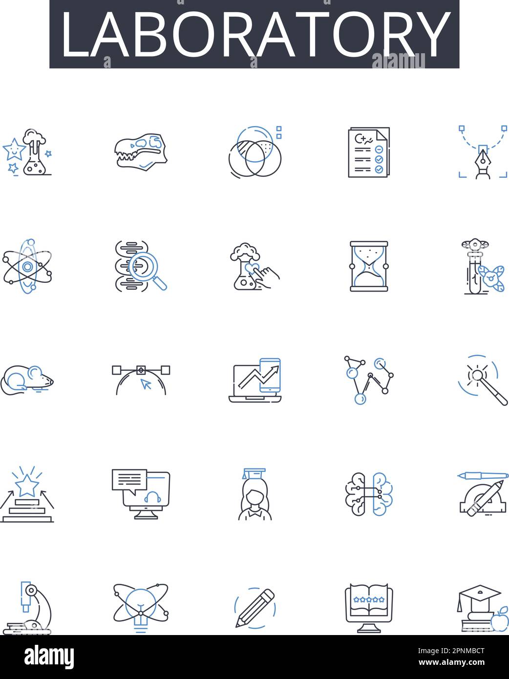 Laboratory line icons collection. Workshop, Studio, Classroom, Office ...