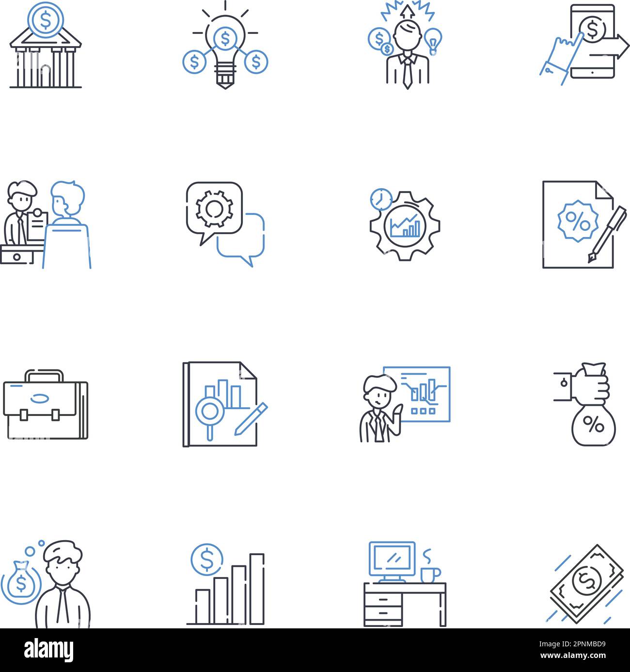 Inventory line icons collection. Stock, Supplies, Warehouse, Assets ...