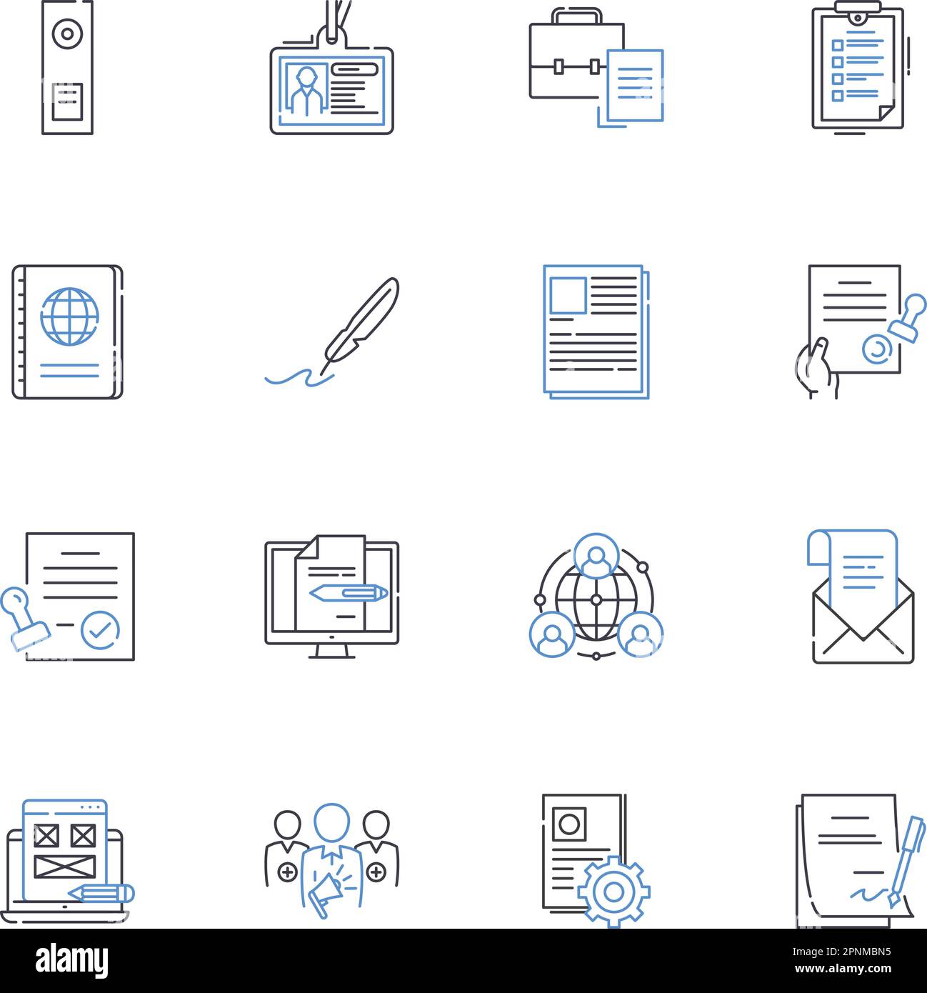 Logo design line icons collection. Branding, Identity, Typography ...