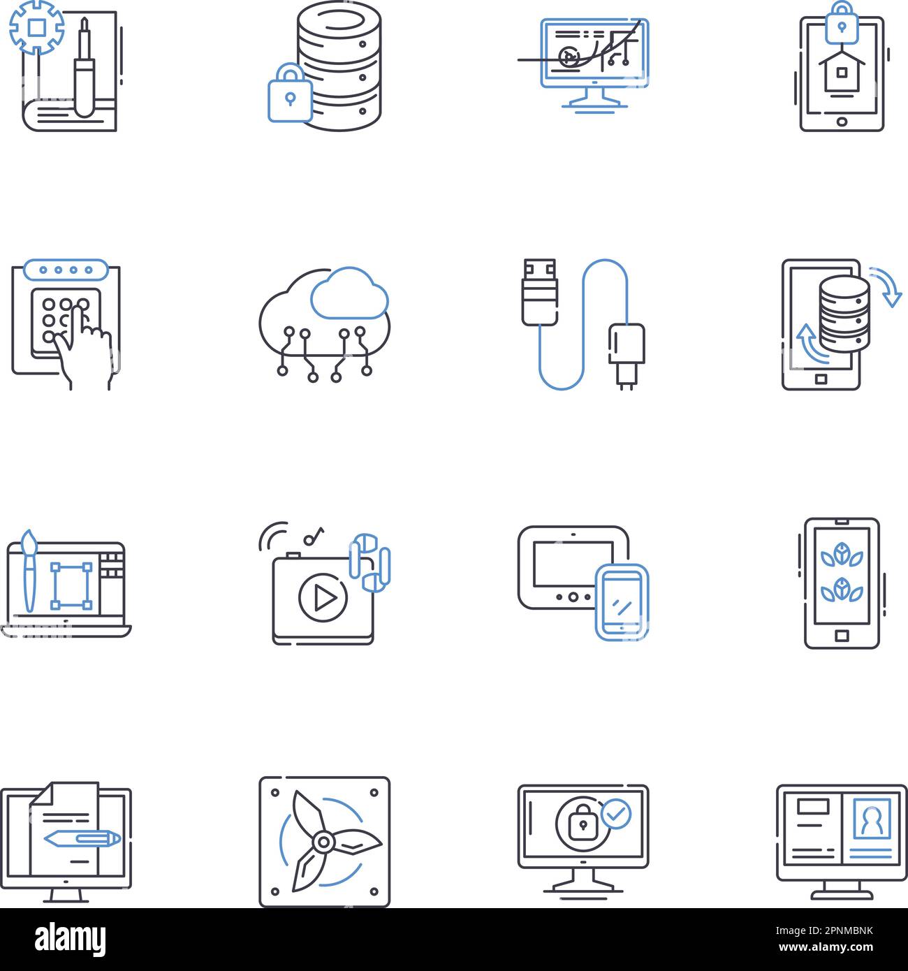 Gaming industry line icons collection. Console, PC, Gamer, Virtual ... Gaming industry line icons collection. Console, PC, Gamer, Virtual ...