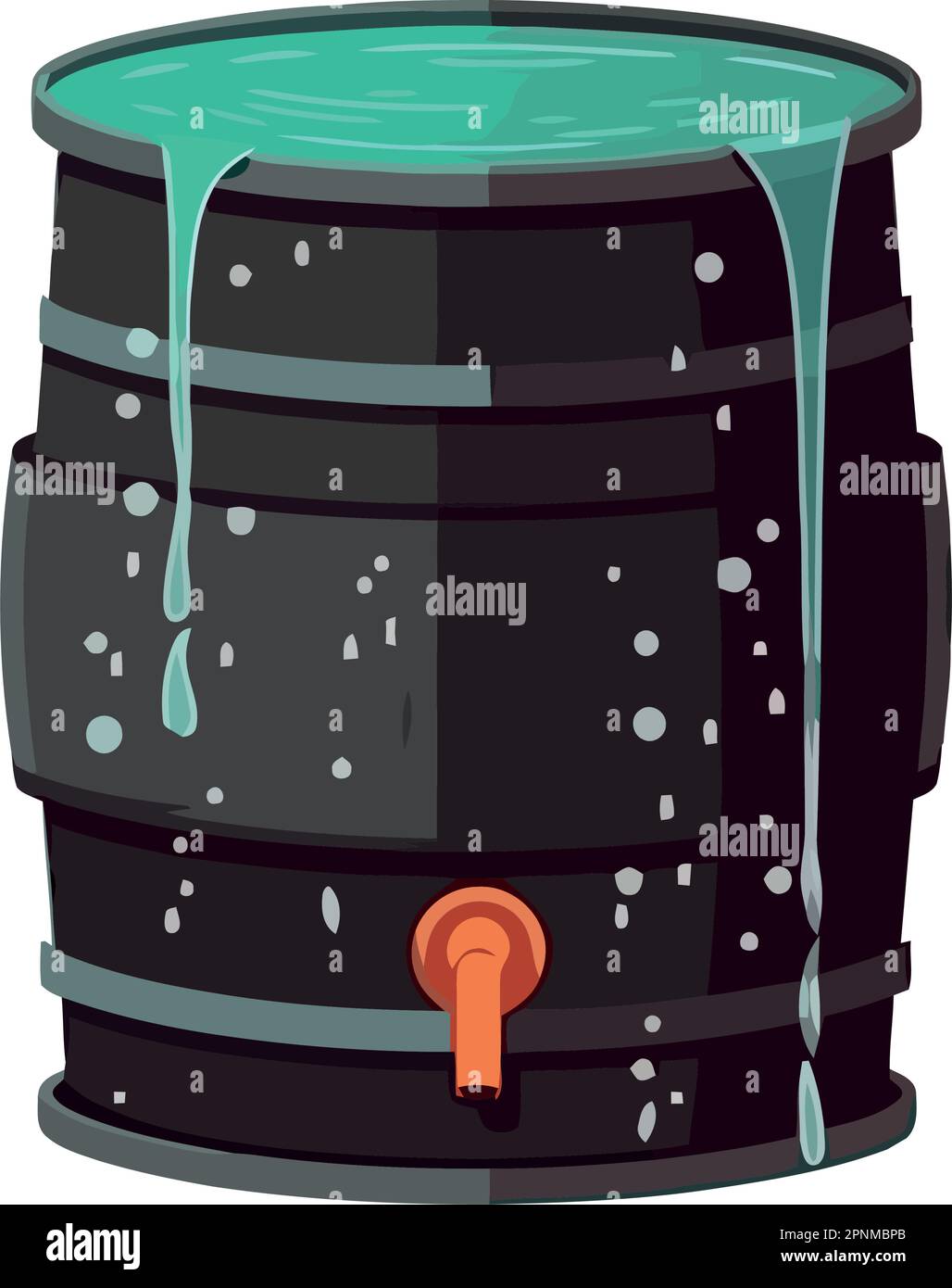Rain barrel Stock Vector Images - Alamy