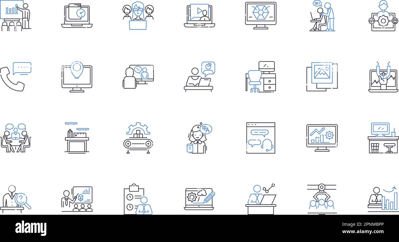 Team Effort Outline Icons Collection Collaboration Synergy Unity Commitment Partnership