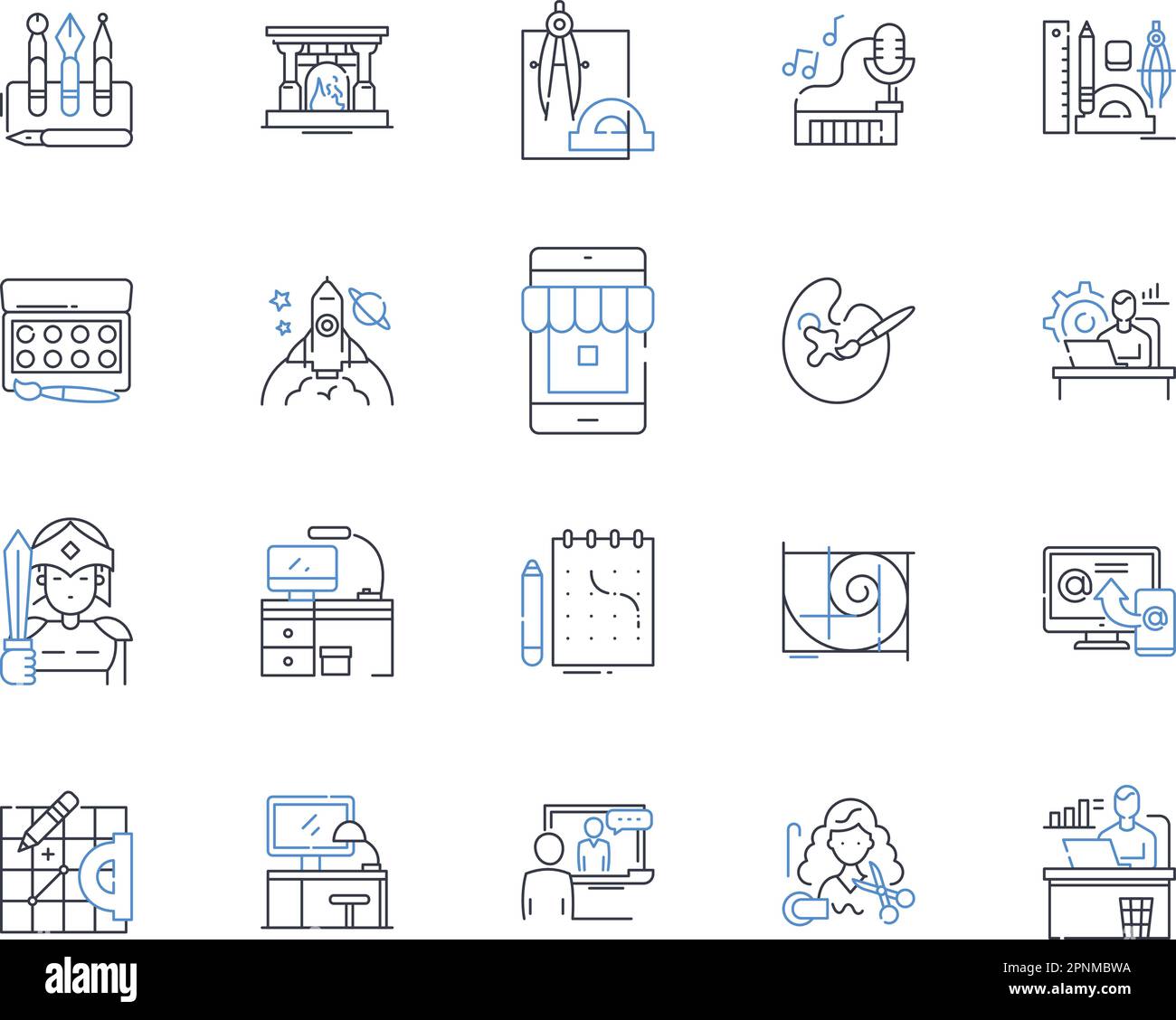 Writer line icons collection. Wordsmith, Novelist, Author, Poet ... Writer line icons collection. Wordsmith, Novelist, Author, Poet ...