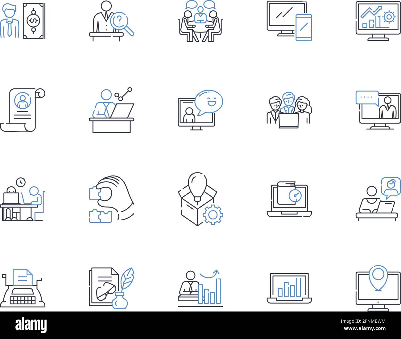 Customer And Client Line Icons Collection Loyalty Satisfaction Experience Service