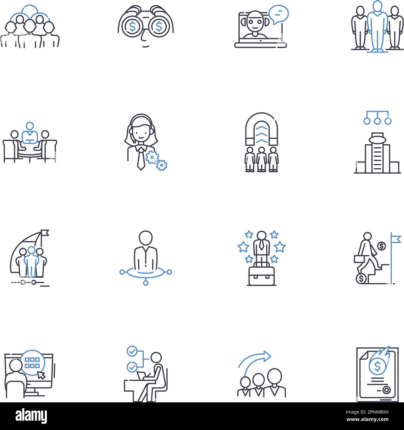 Empowering and enabling line icons collection. Motivate, Encourage ...
