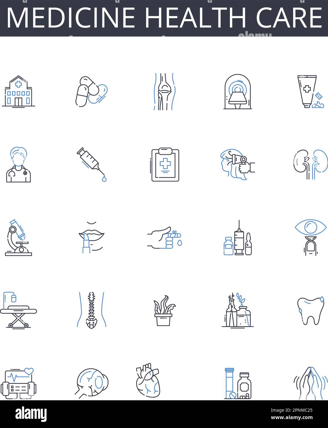 Medicine health care line icons collection. Healthcare, Pharmaceuticals ...