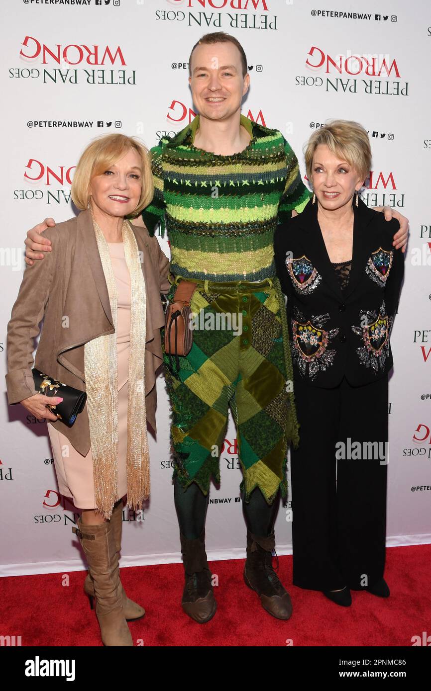 New York, USA. 19th Apr, 2023. Cathy Rigby, Greg Tannahill and Debra ...