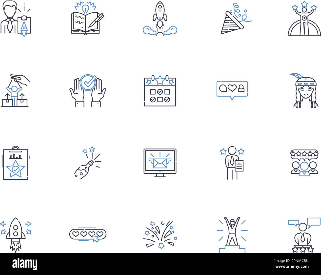 Realization line icons collection. Epiphany, Clarity, Awareness ...