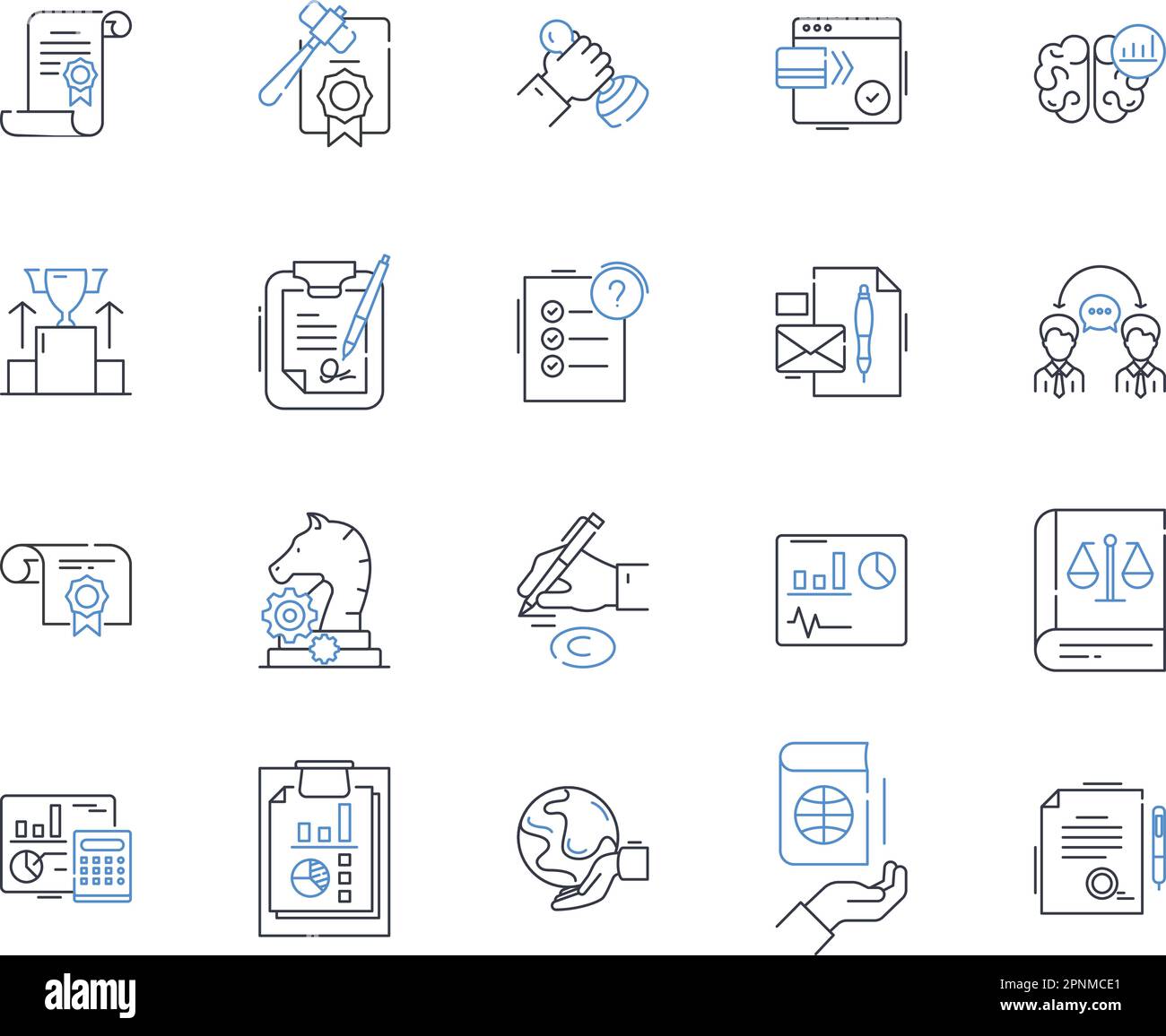 Security personnel line icons collection. Guards, Protection, Defense ...
