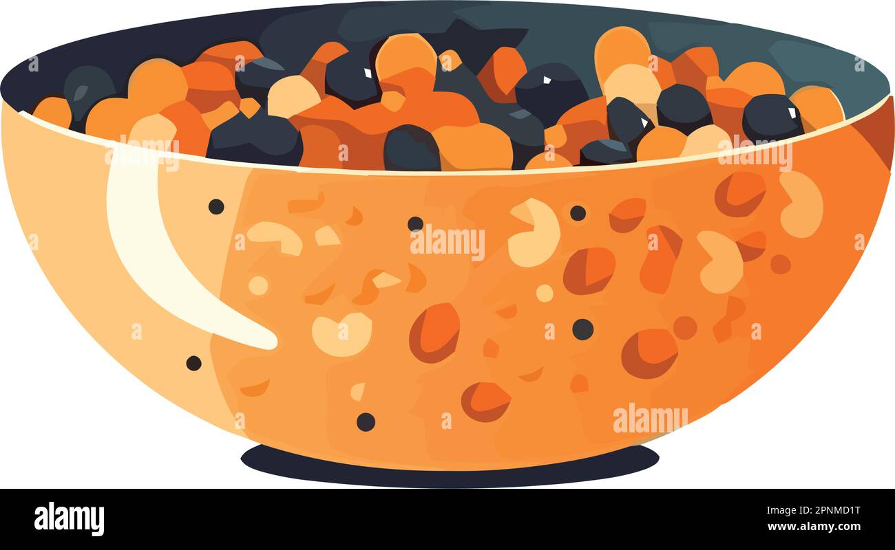 Rice and beans bowl Stock Vector Images - Alamy