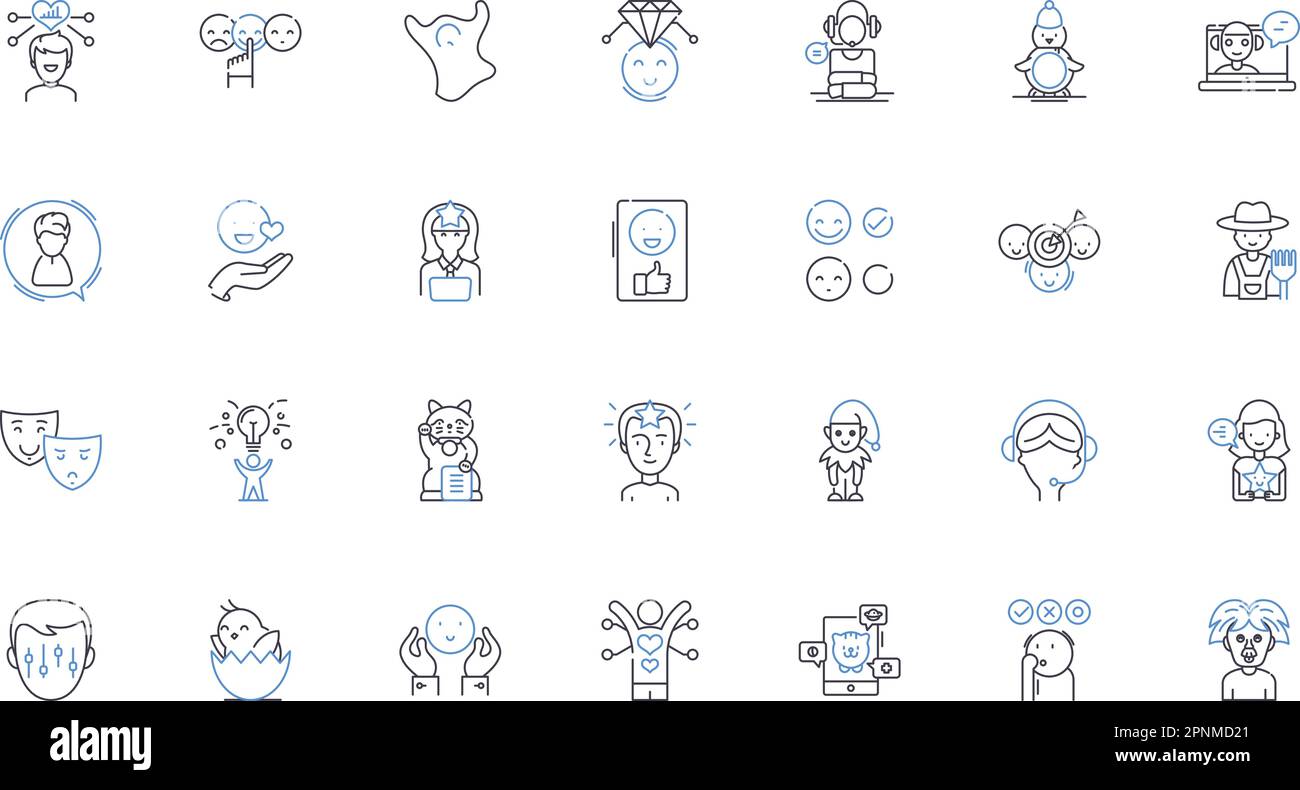 Entertainers line icons collection. Performers, Musicians, Comedians ...