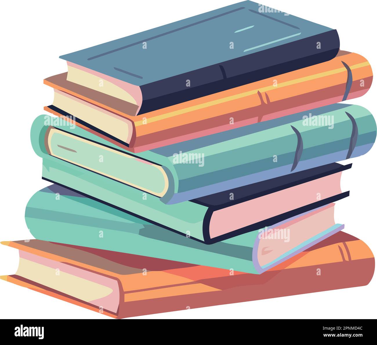 Stack of textbooks isolated Stock Vector Image & Art - Alamy