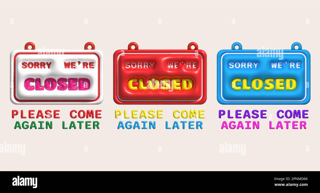 Sorry we are closed sign icon shop e-commerce. Business closed banner ...