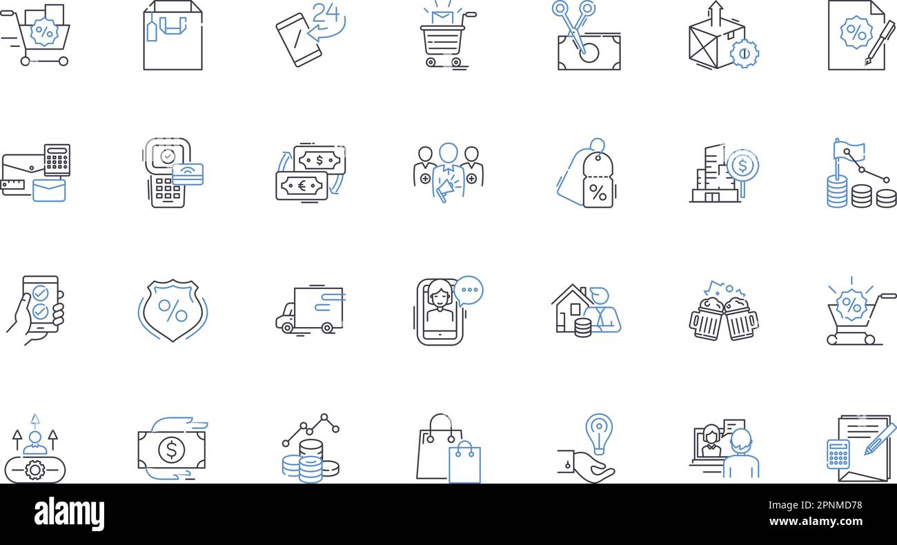 Commodity Markets Line Icons Collection Futures Options Derivatives