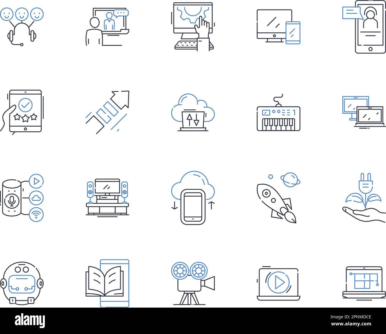 Apparatus and mechanism line icons collection. Gears, Machine, Fans ...