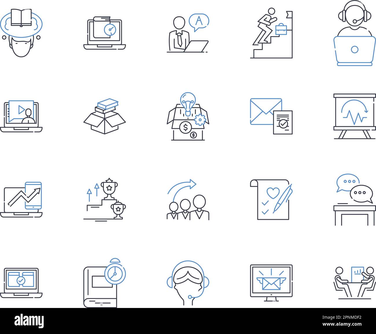 Procedure strategy line icons collection. Planning, Execution ... Procedure strategy line icons collection. Planning, Execution ...