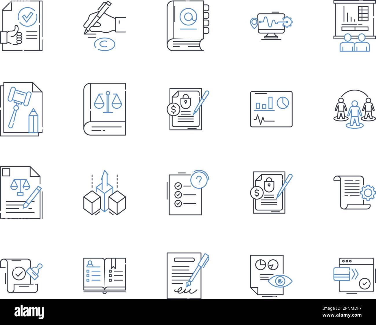 Quality Department Line Icons Collection Precision Perfection