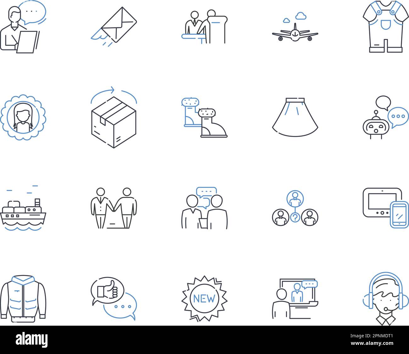 Guests line icons collection. Attendees, Visitors, Patrons ...