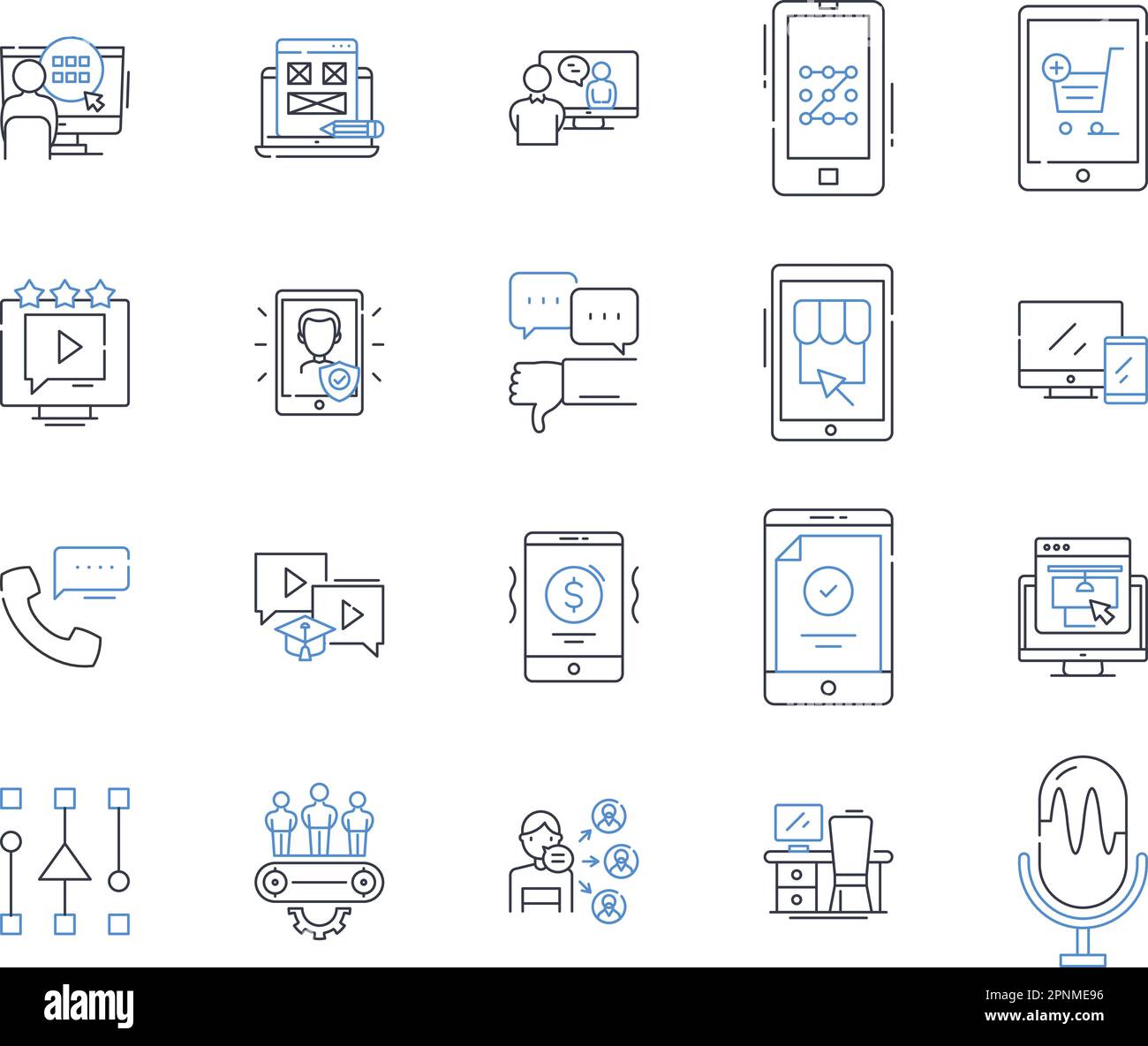 Autonomous Systems Line Icons Collection Robots Drs Agvs Ai Self Driving Unmanned