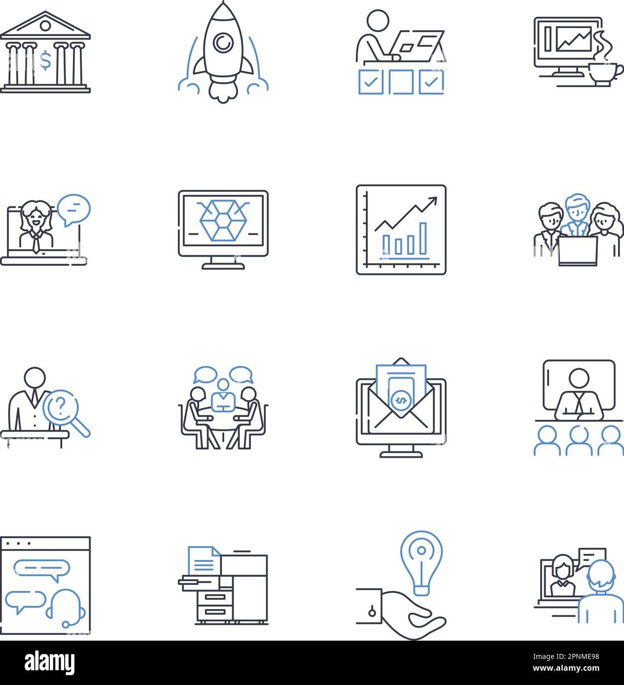 Administration center line icons collection. Management, Coordination ... Administration center line icons collection. Management, Coordination ...