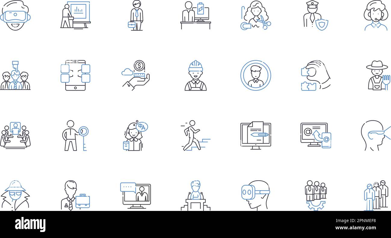 Academic pursuit line icons collection. Learning, Scholarship, Research ...