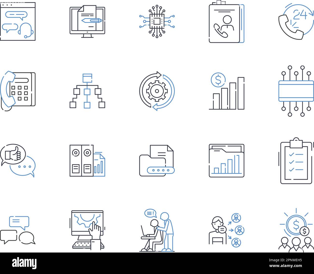 Executive education line icons collection. Leadership, Management ...