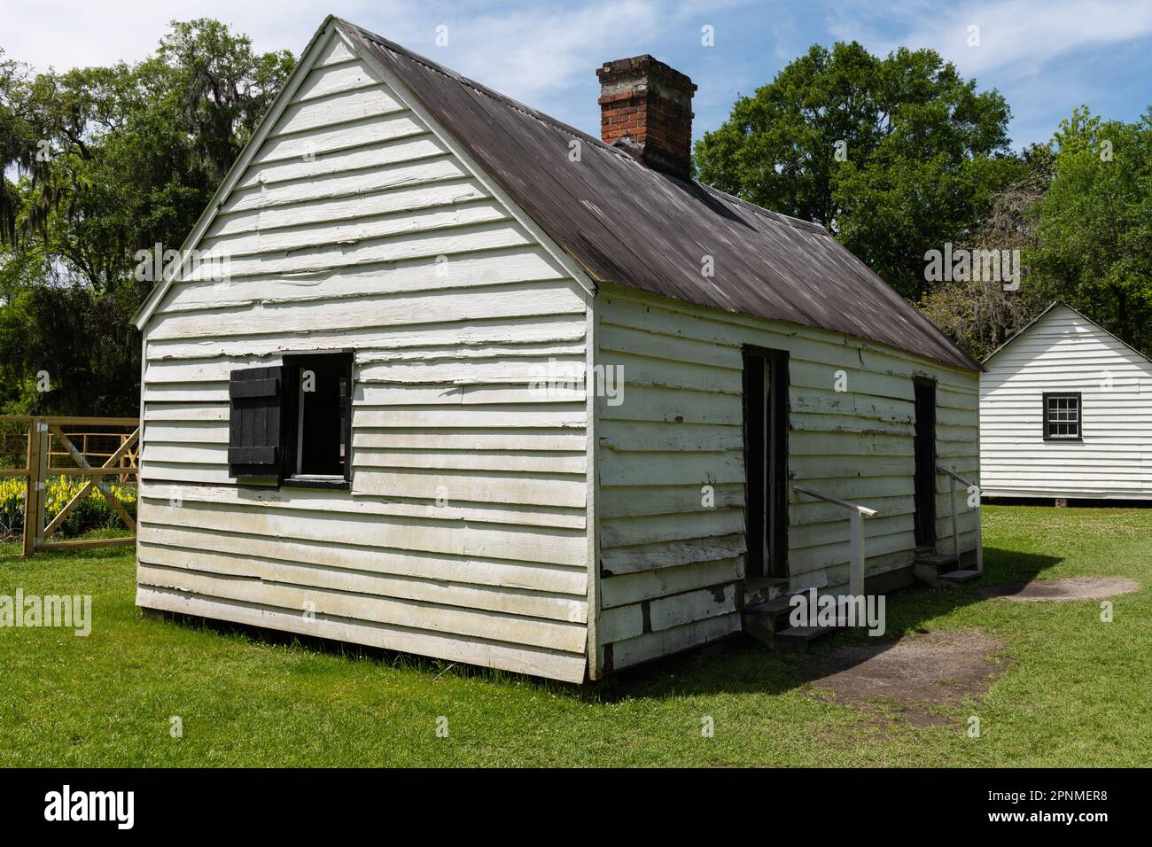 Charleston, South Carolina, USA - April 10, 2023: Slave Cabin at the historic Magnolia ...
