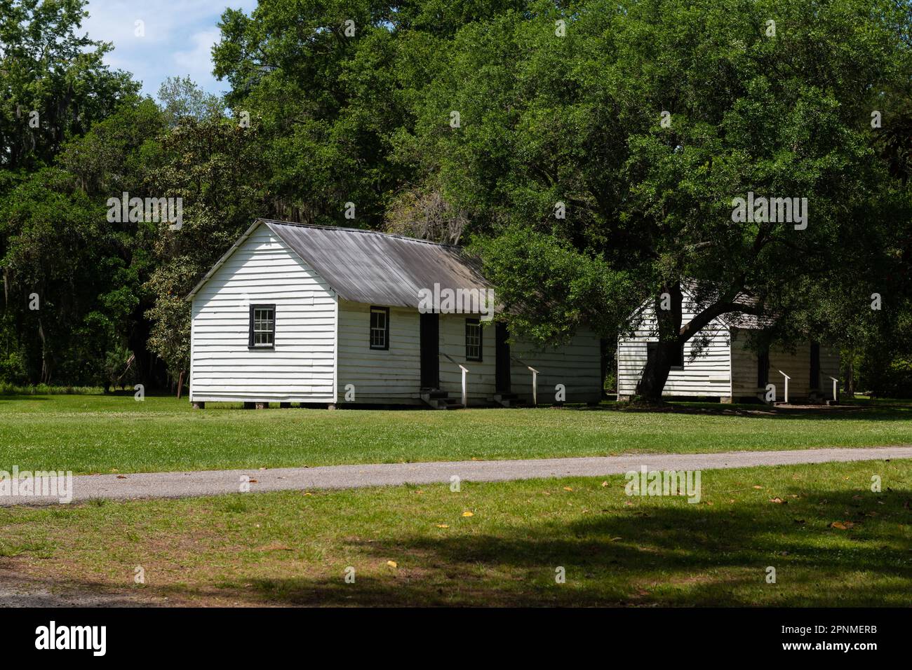 Charleston, South Carolina, USA - April 10, 2023: Slave Cabins at the historic Magnolia ...