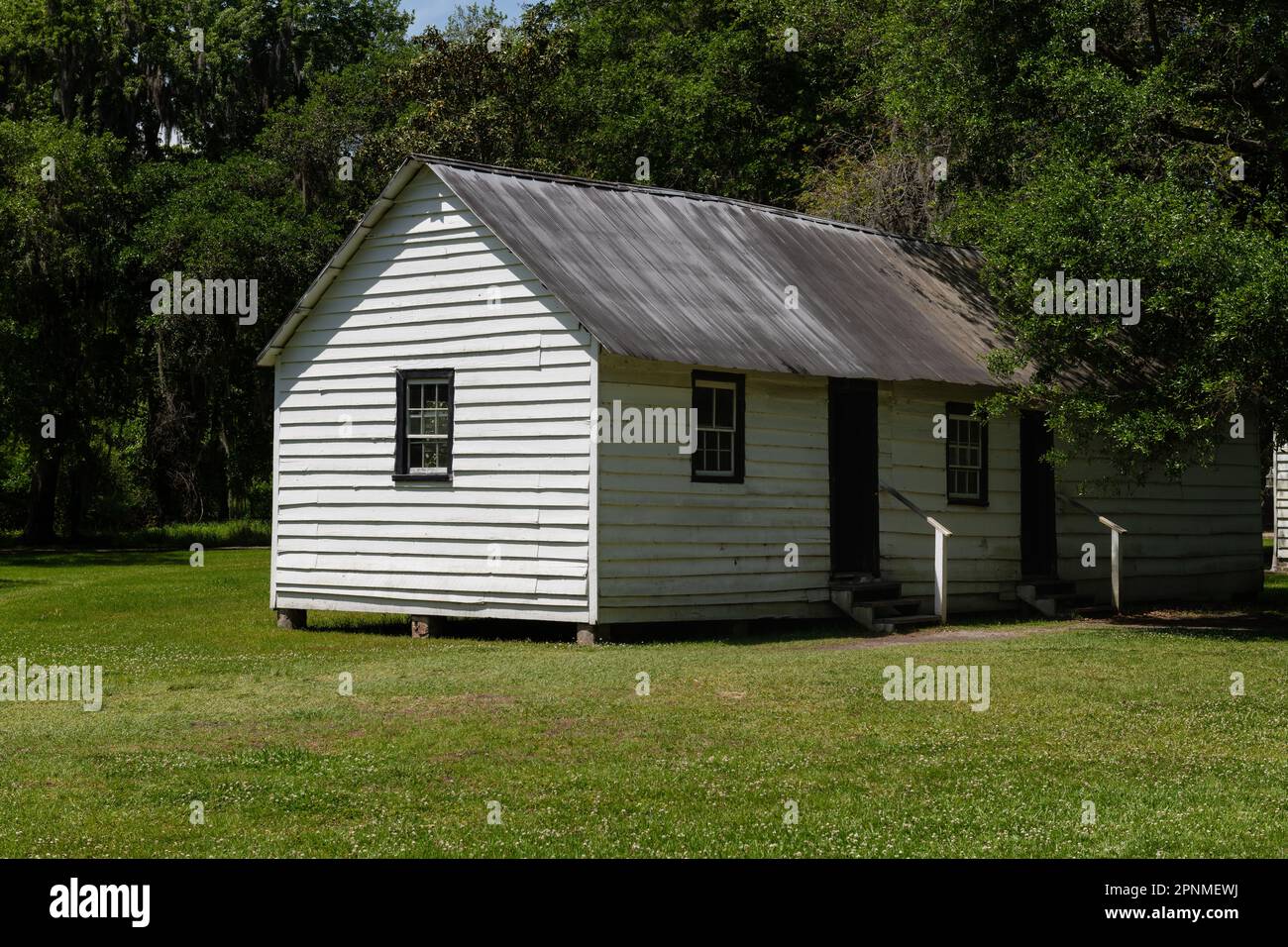 Charleston, South Carolina, USA - April 10, 2023: Slave Cabin at the historic Magnolia ...
