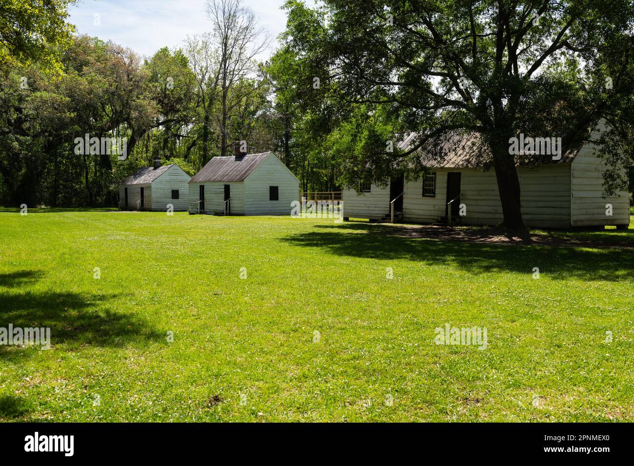 Charleston, South Carolina, USA - April 10, 2023: Slave Cabins at the historic Magnolia ...