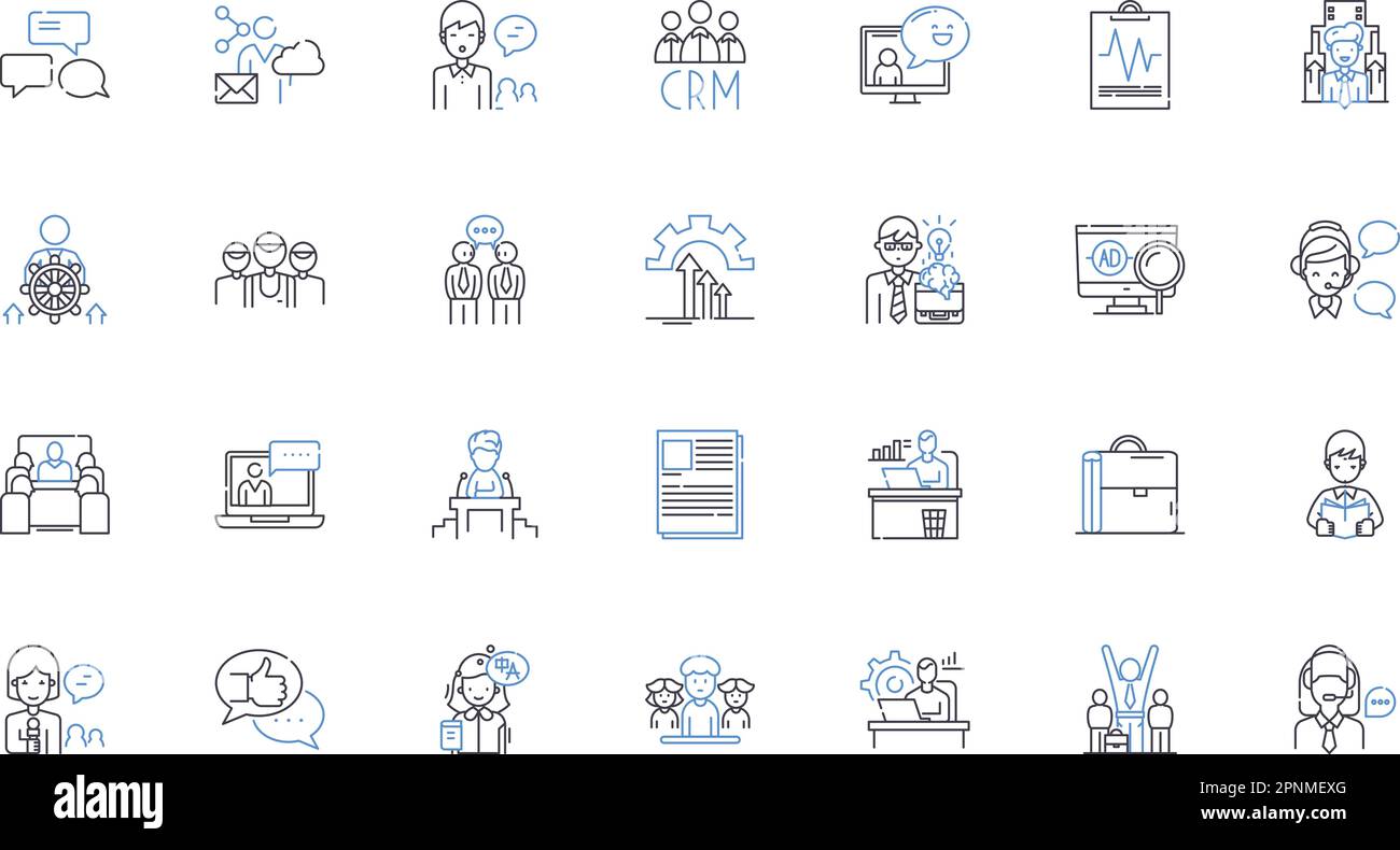Job efficiency line icons collection. Streamline, Optimization, Focus ...