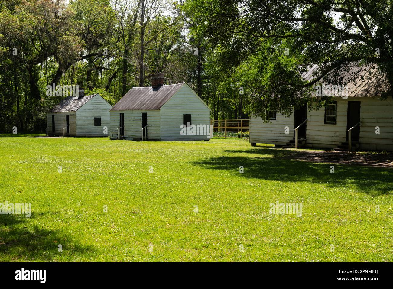 Charleston, South Carolina, USA - April 10, 2023: Slave Cabins at the historic Magnolia ...