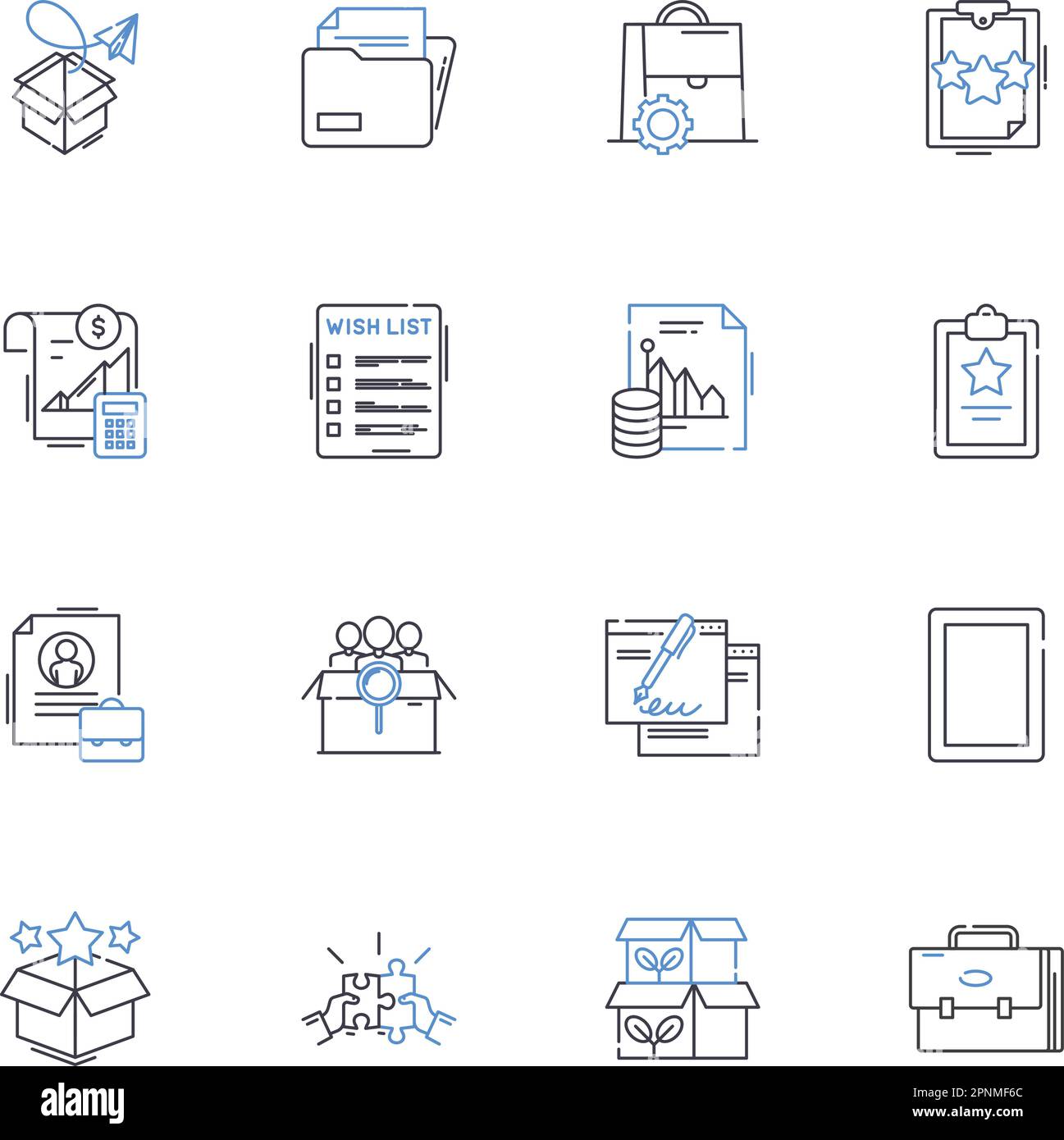 Official Paperwork Line Icons Collection Documentation Forms