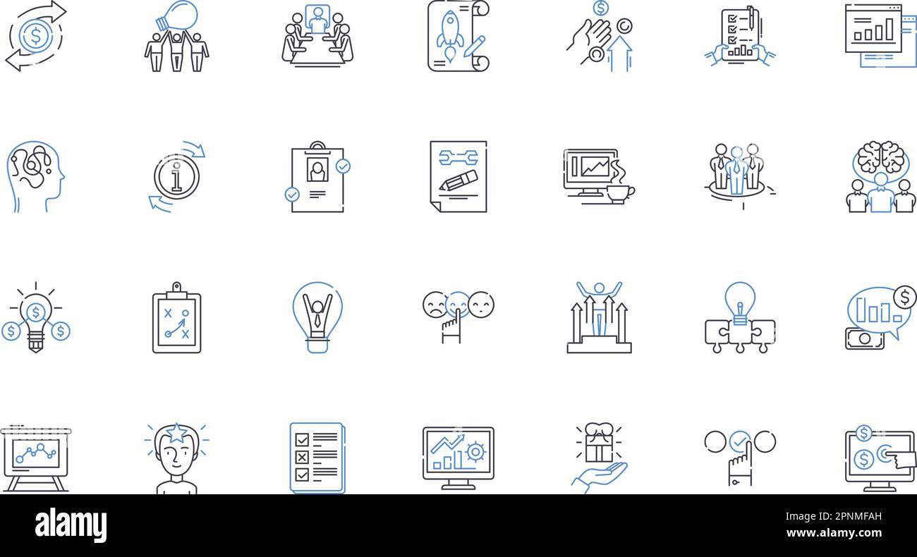 Breakthrough line icons collection. Innovation, Progress, Game-changer ...