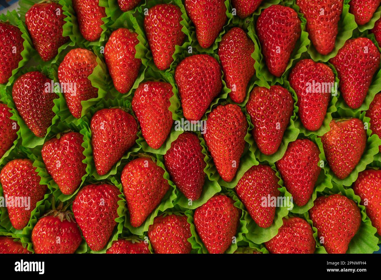 Strawberry factory packaging for wholesale Stock Photo - Alamy