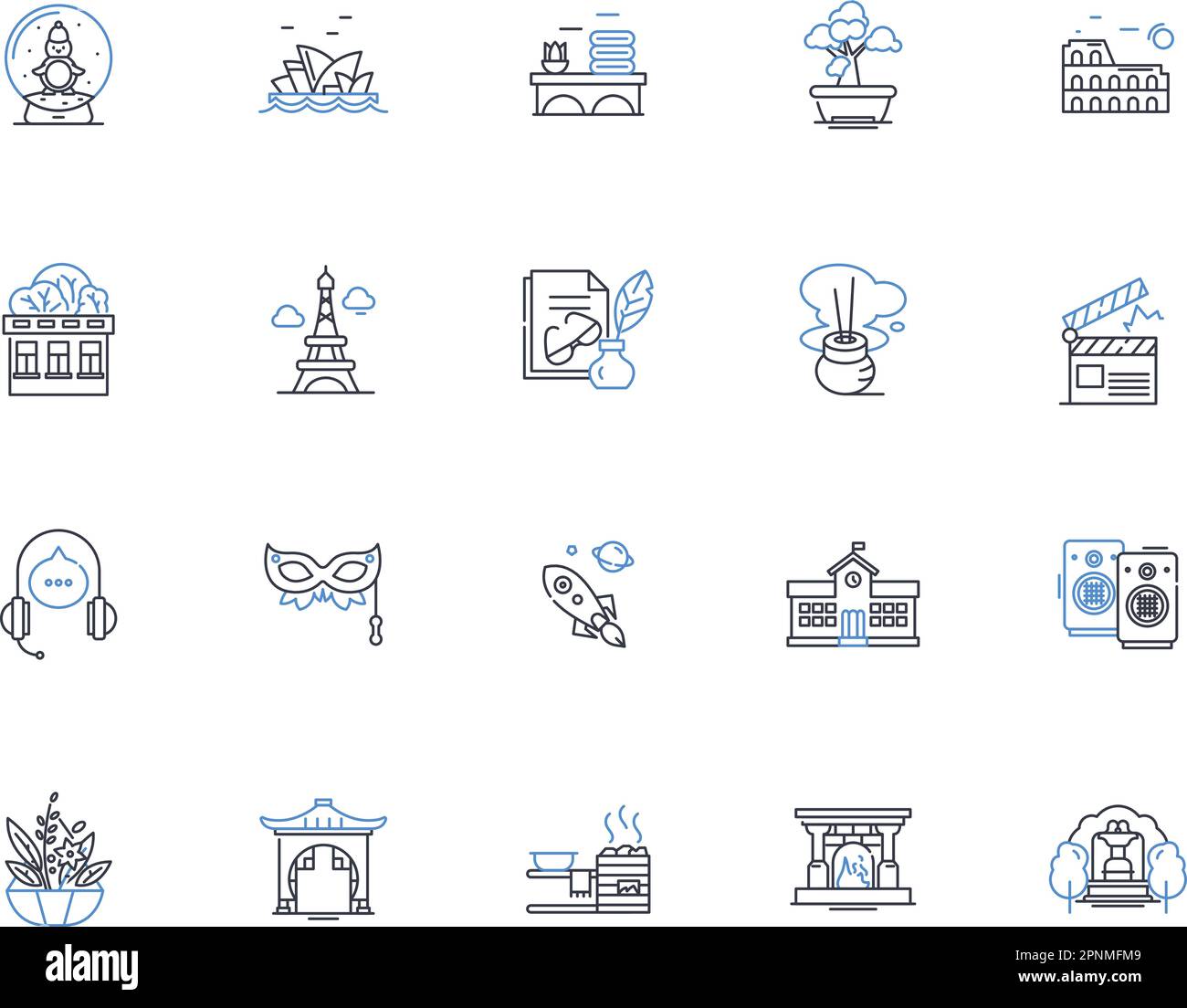 Rituals line icons collection. Ceremonial, Devotion, Symbolism ...