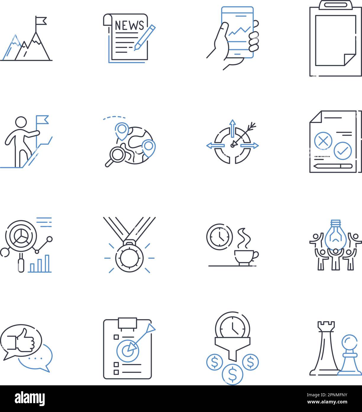 Target audience line icons collection. Millennials, Gen Z, Baby boomers, Retirees, Teenagers ...