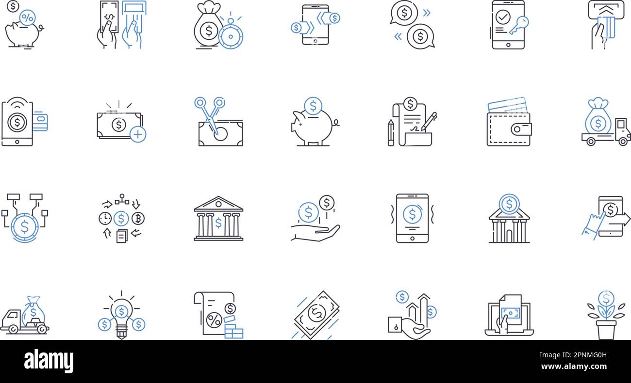 Funds line icons collection. Investments, Portfolio, Dividends, Profit ...