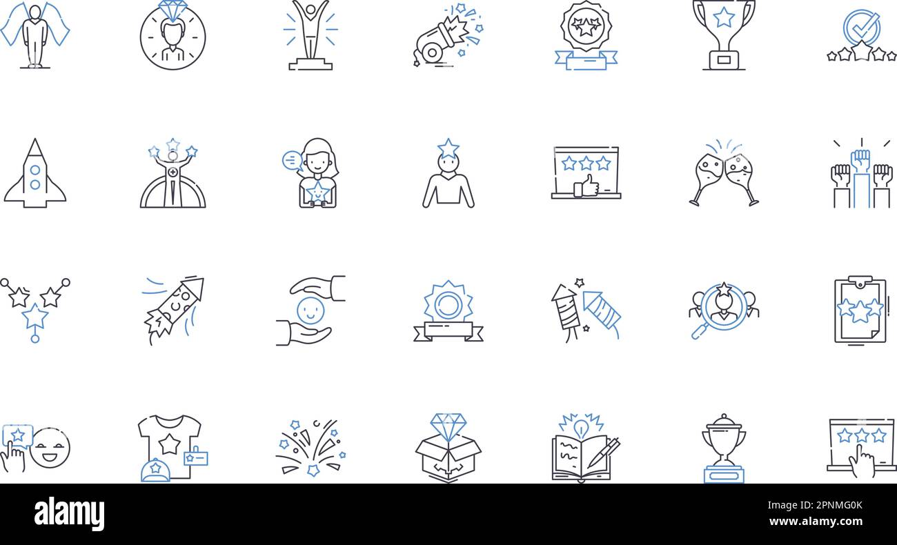 Triumph victory line icons collection. Triumph, Victory, Accomplishment ...