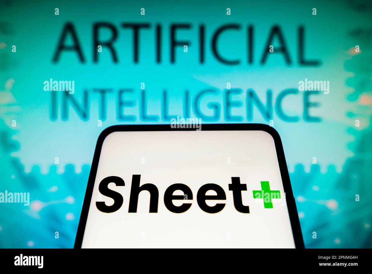 Brazil. 19th Apr, 2023. In this photo illustration, the Sheet Plus AI ...