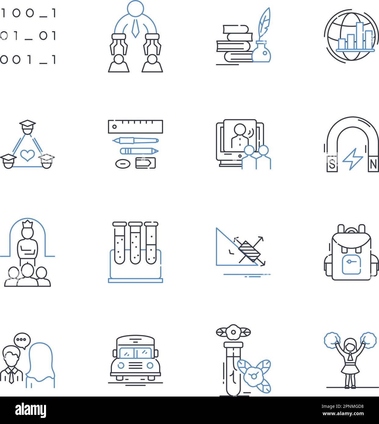 Brain training line icons collection. Neuroplasticity, Memory ...